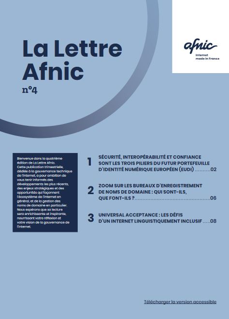 La Lettre Afnic à destination des décideurs publics - Afnic